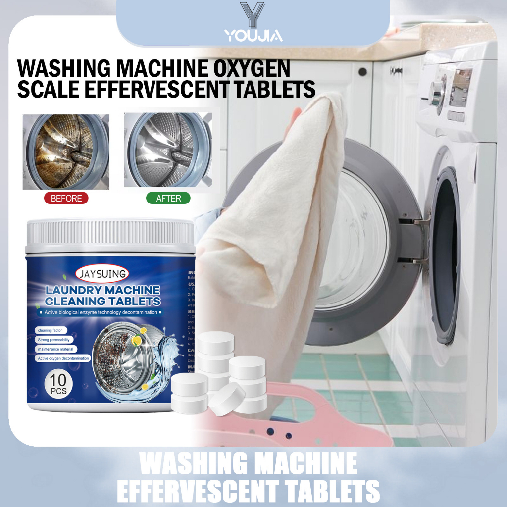Jaysuing Laundry Washing Machine Cleaner Tablet Washing Machine Oxygen ...