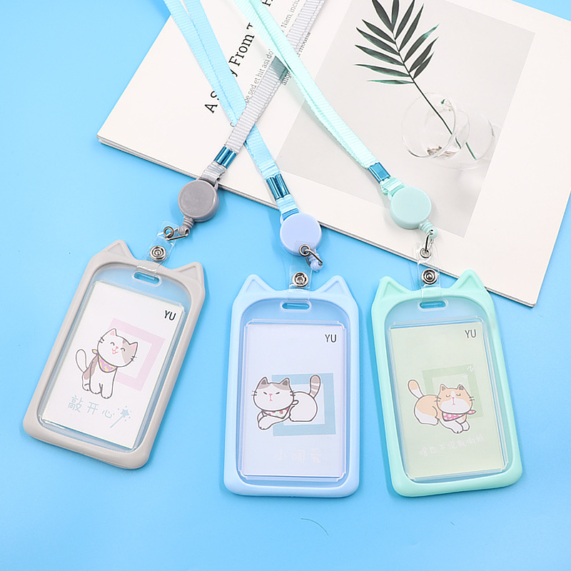 School Office Retractable ID Card Badge Holder With Lanyard String ...