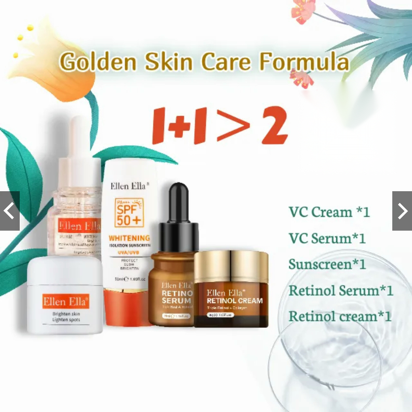 5pcs！ORIGINAL ELLEN ELLA Golden Skin Care Formula Vit C+ Vit A effect 1 ...