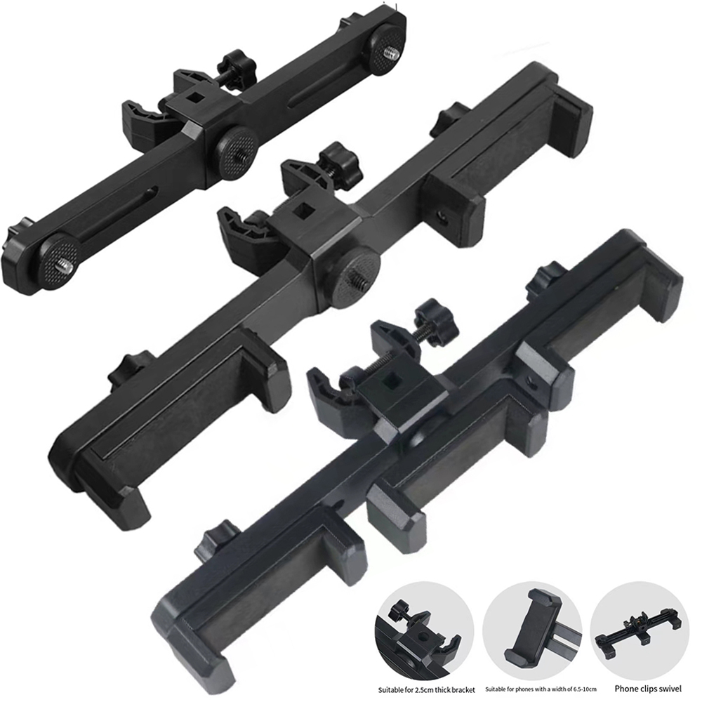 Lazy cell phone holder fixed extension clip tripod rotating clip anchor ...