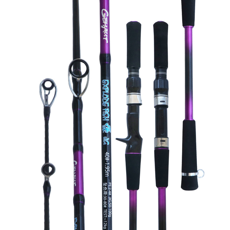 1.55m/1.68m/1.83m/1.95m Jigging Rod Solid Rod Slow-jigging/Light ...