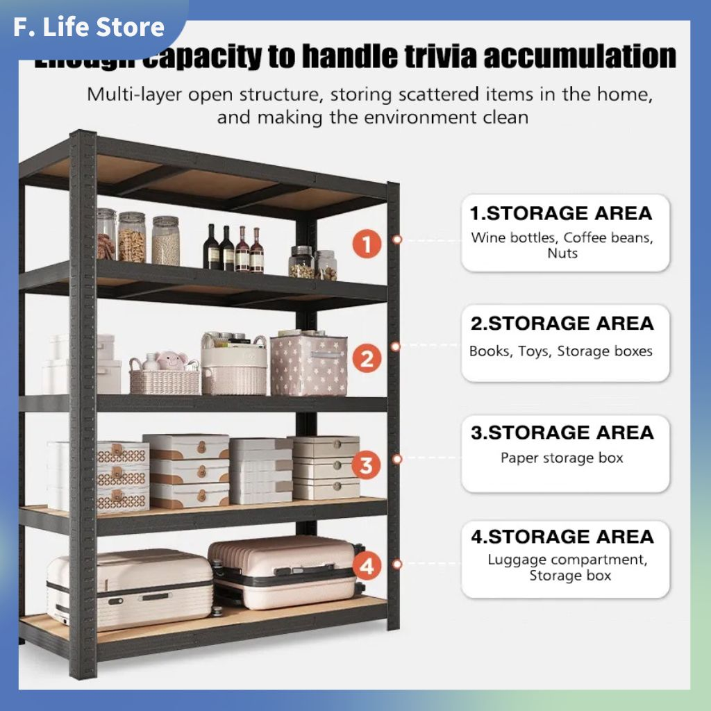 3 Layers 4 Layers 5 Layers Angle Steel Rack Boltless Storage Shelves ...