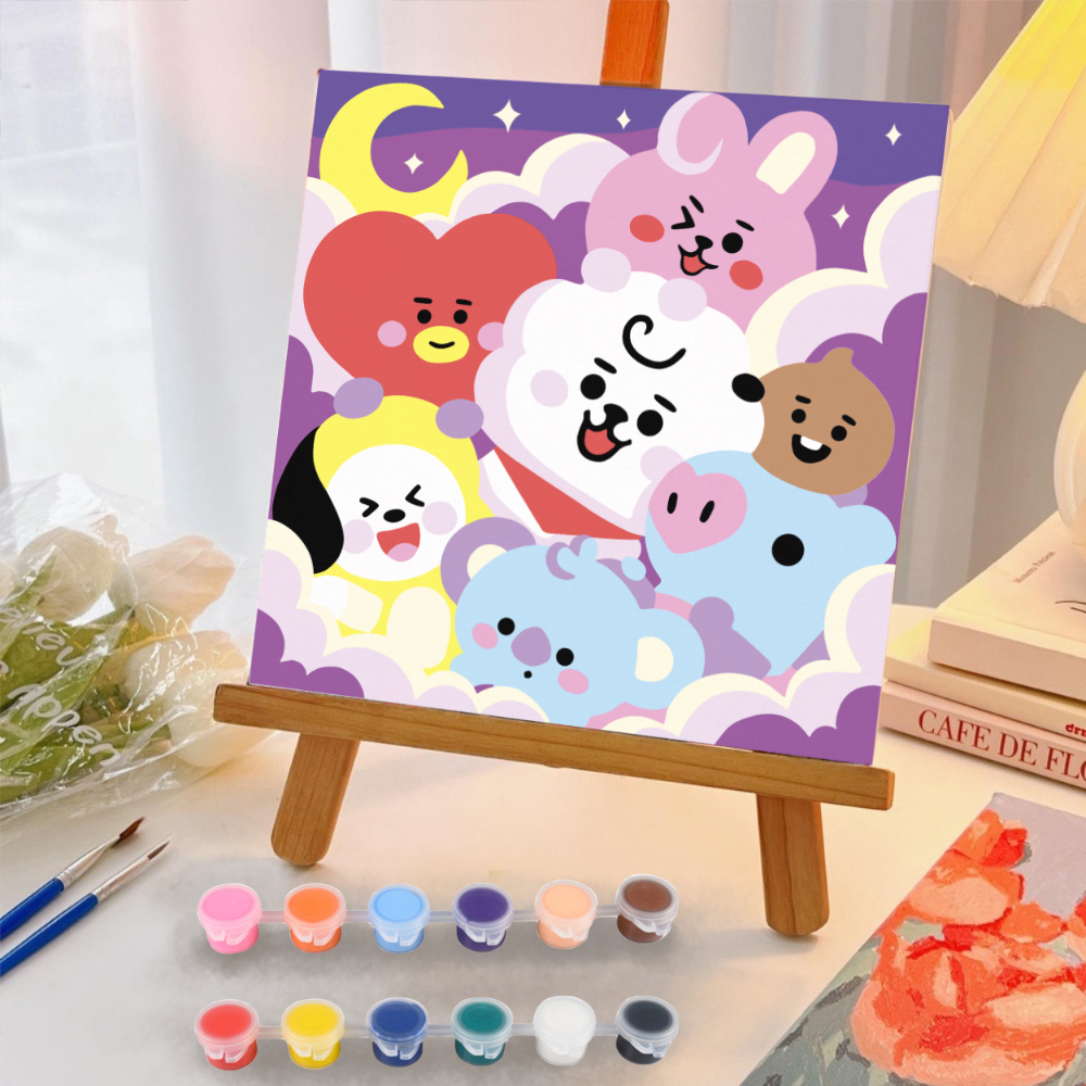 DROFE/20×20cm with frame/paint by number/BTS/paint by number kit ...