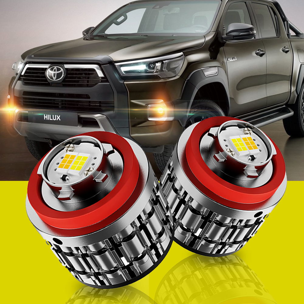 TUFFOO 1Pair Dual Color L1B LED Fog Light Bulb 80W 20000LM For TOYOTA ...