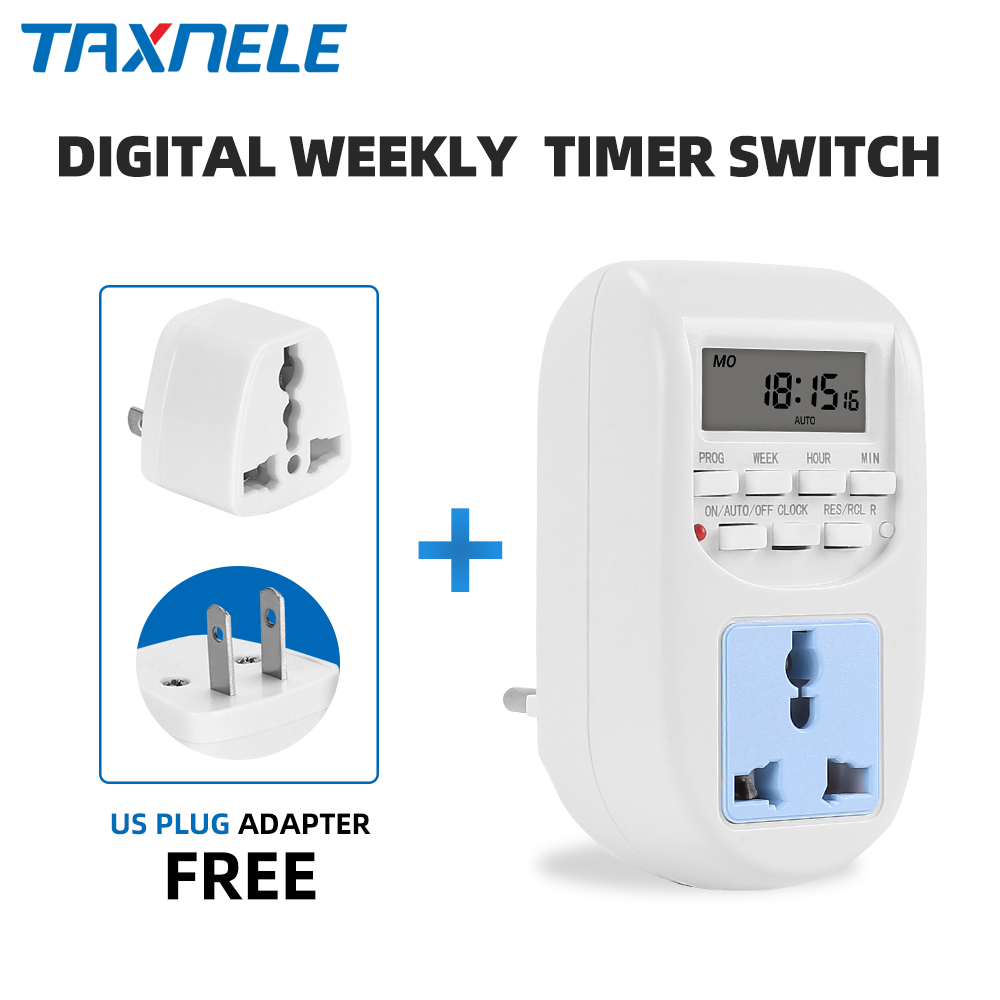 AL-06 220V-240V Digital Timer Switch Electronic 12/24 Hour Weekly ...