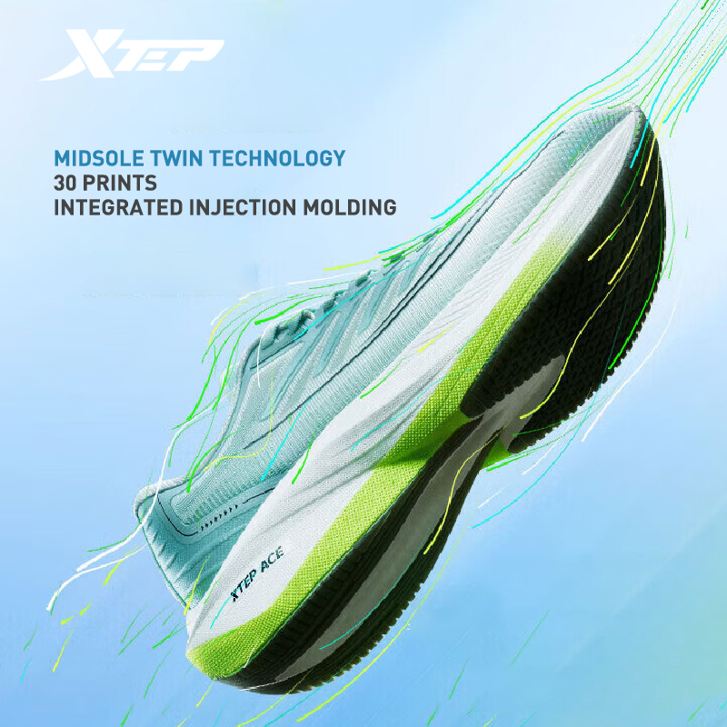 XTEP One Piece Model Women Running Shoes 3D Printing Rebound Wear ...