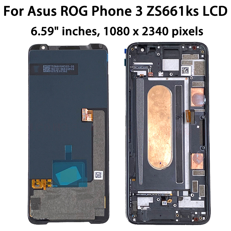 6.59" Original AMOLED For Asus ROG Phone 3 Strix ZS661KS LCD Display ...