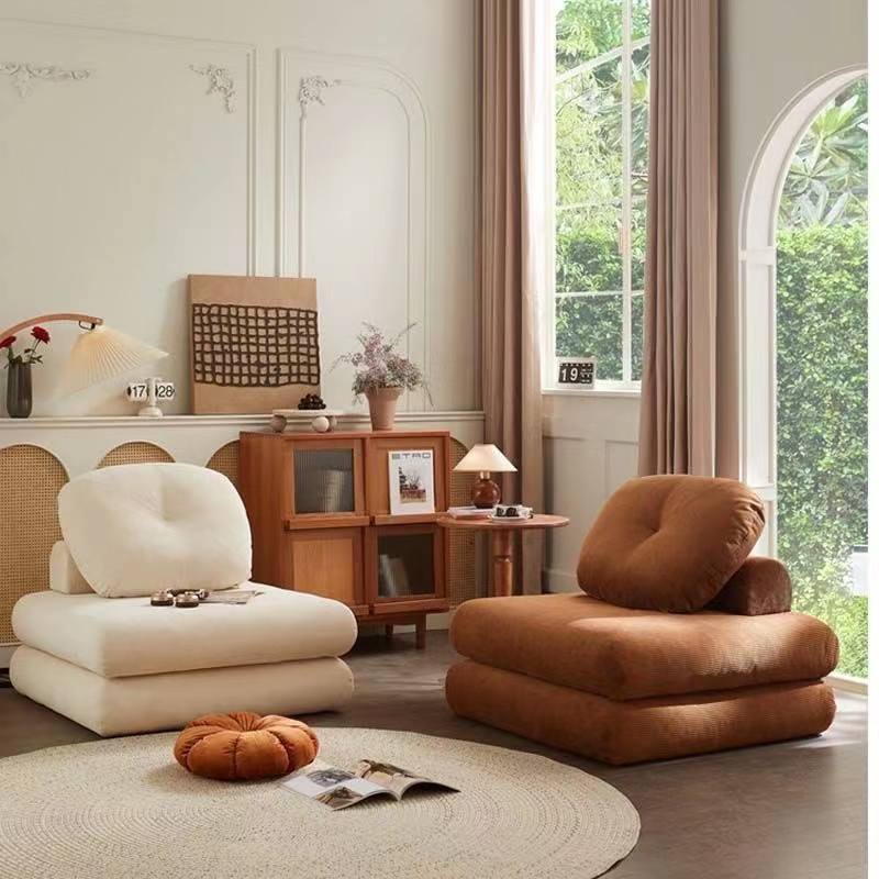 Fabric Removable Washable Sofa Small Apartment Sofa Single Lazy Tatami ...
