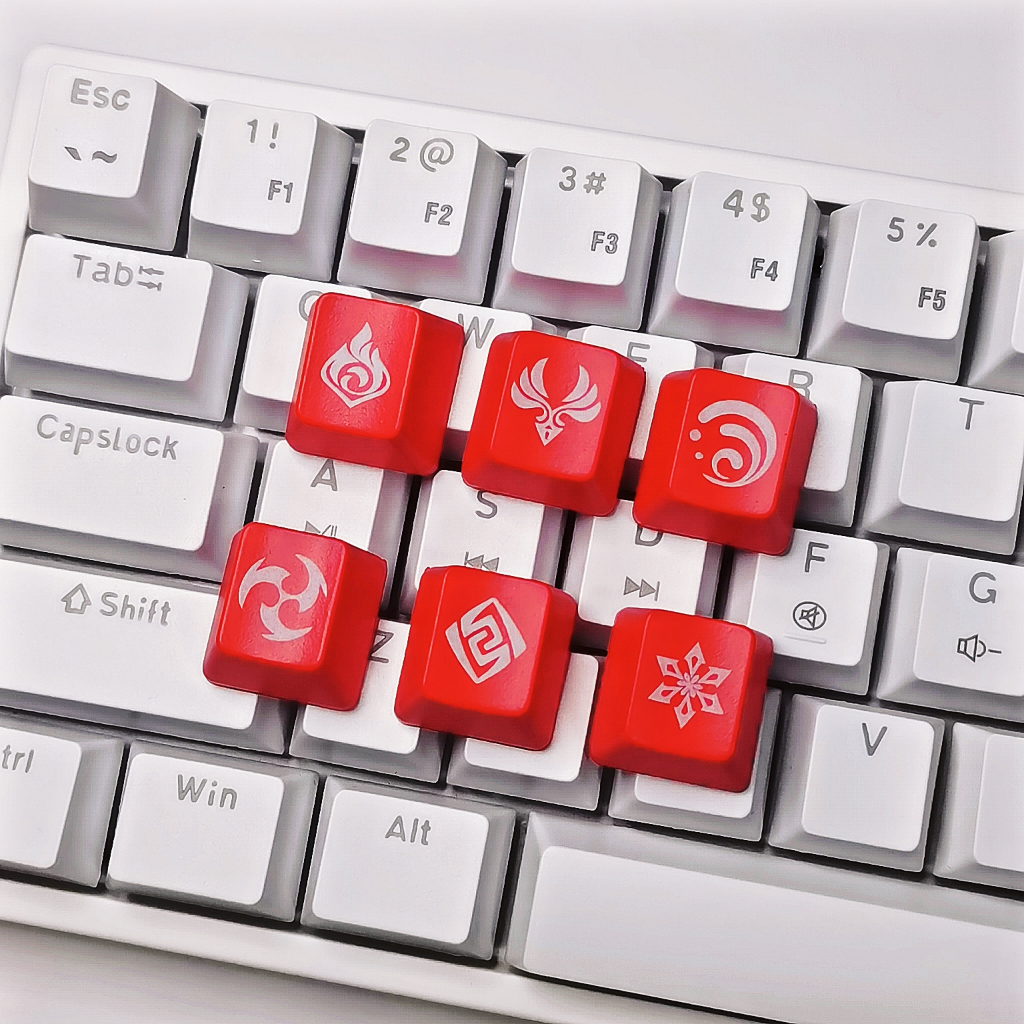 Genshin Keycap Translucent GENSHIN Logo Unique Keycap OEM R4 Mechanical ...