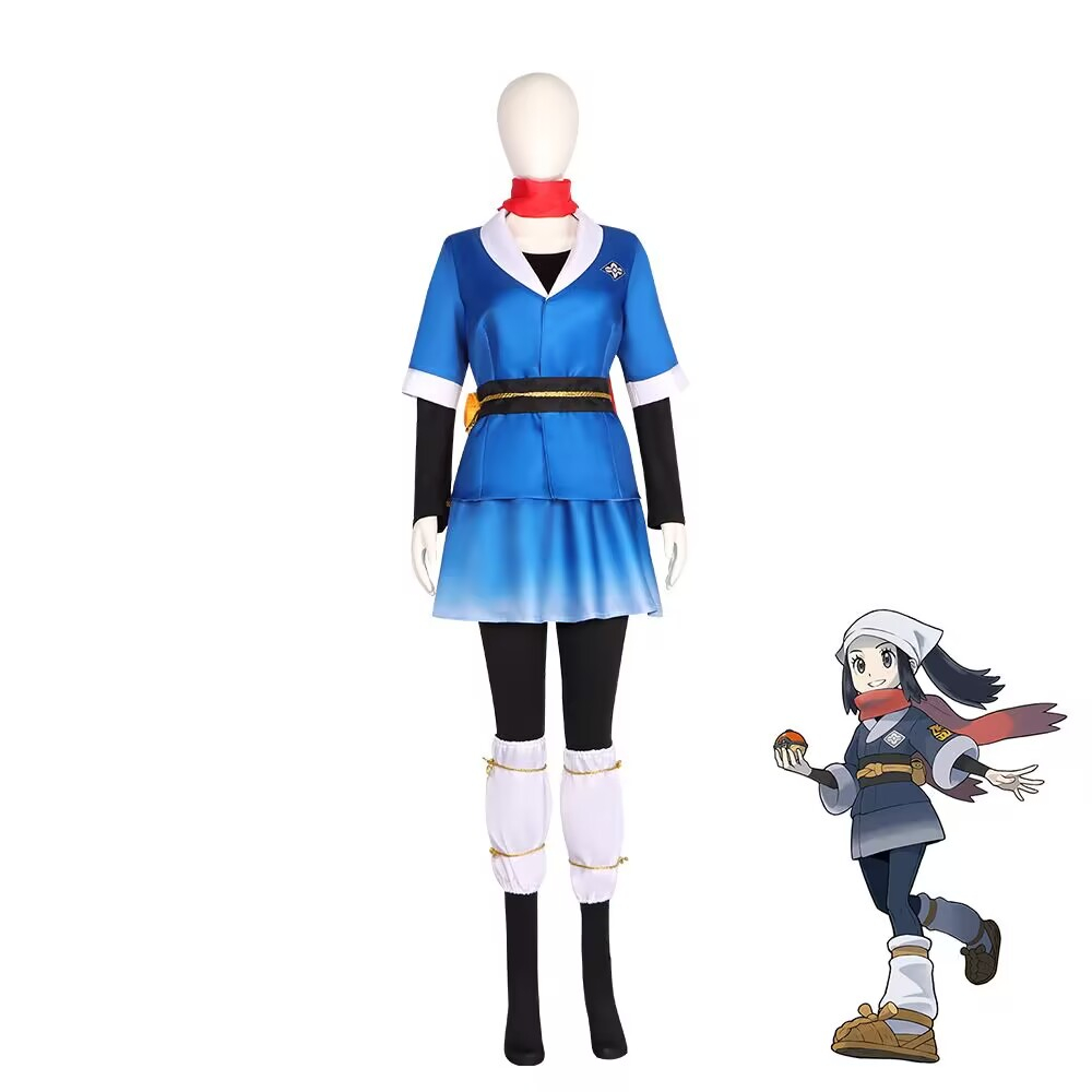 Game Pokemon Legends Arceus Akari Cosplay Costume Outfits Halloween ...