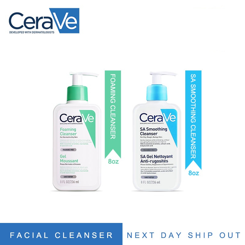 Cerave Foaming Cleanser | Hydrating | Acne Control 2% Salicylic Acid ...