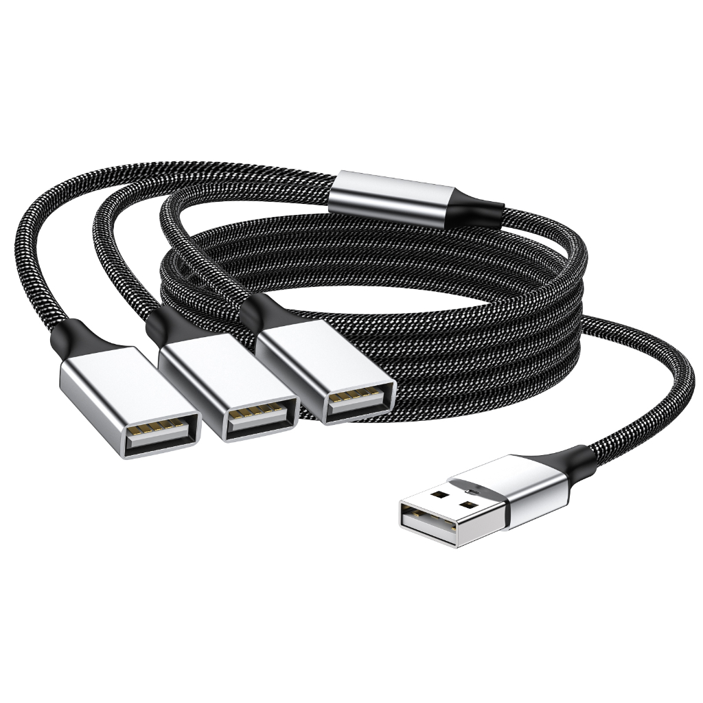 USB Splitter Y Cable Long USB Splitter, USB Expander Hub Extra ...