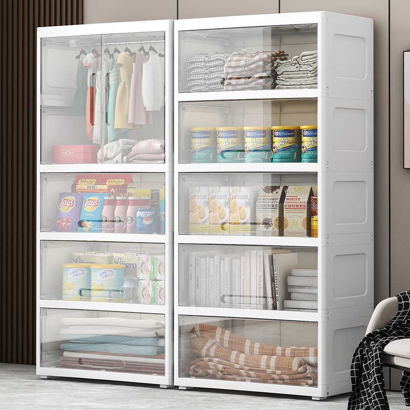 【COD Transparent Cabinet】 65cm Storage Cabinet Drawer Bedroom Cabinet ...