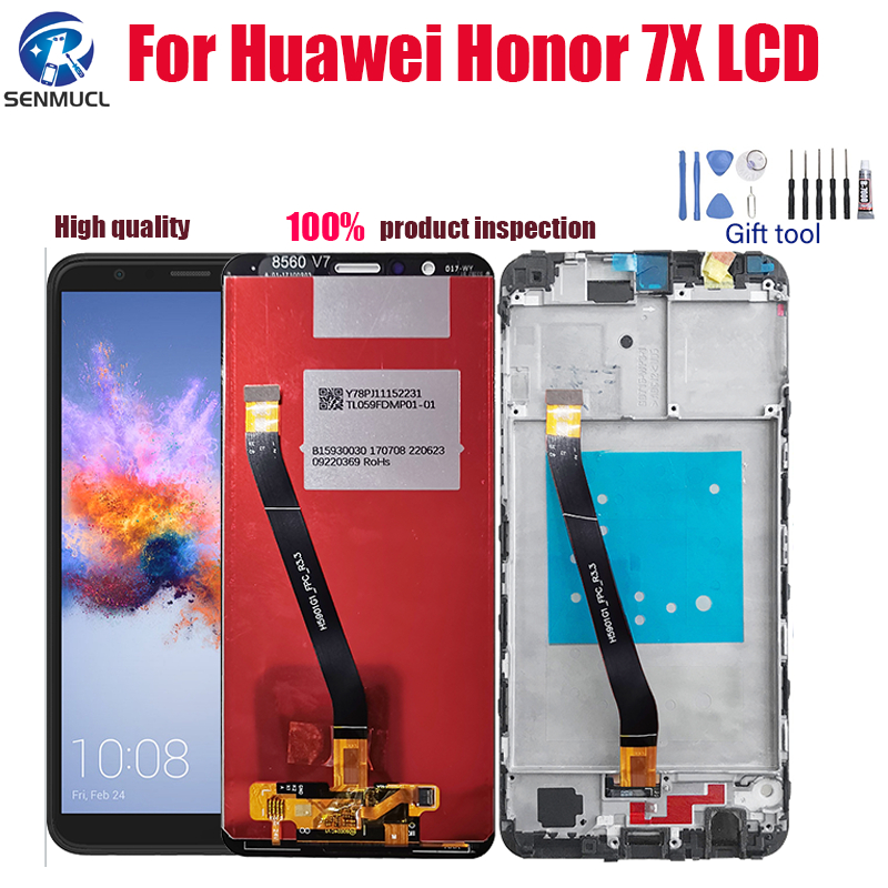 For Huawei Honor 7X LCD Display Screen Touch Panel Digitizer Assembly ...