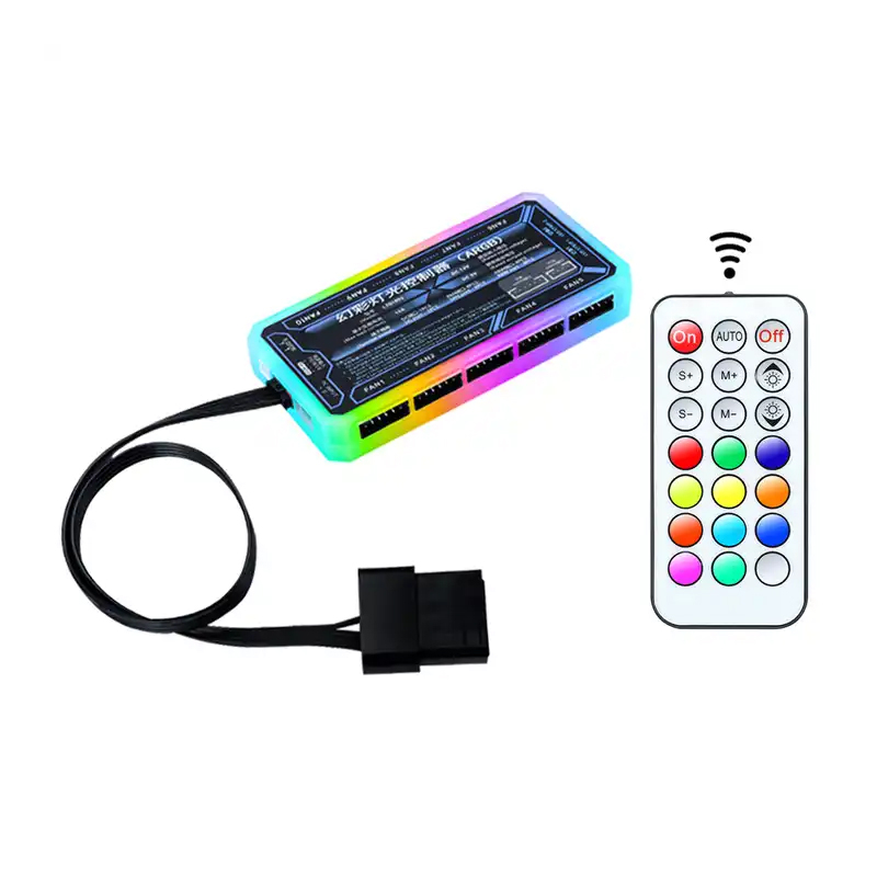 Computer Small 6PIN Interface RGB Fan 4PIN Type Controller Use For ...