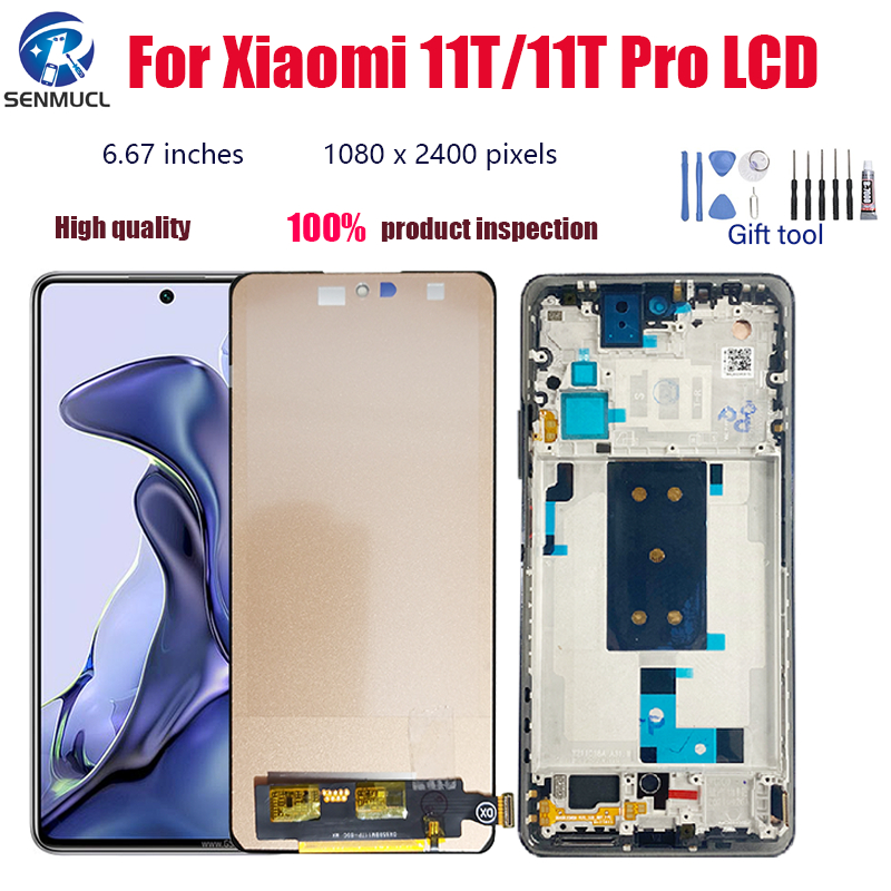 Original AMOLED / TFT Xiaomi Mi 11T 11T Pro LCD Display Touch Screen ...