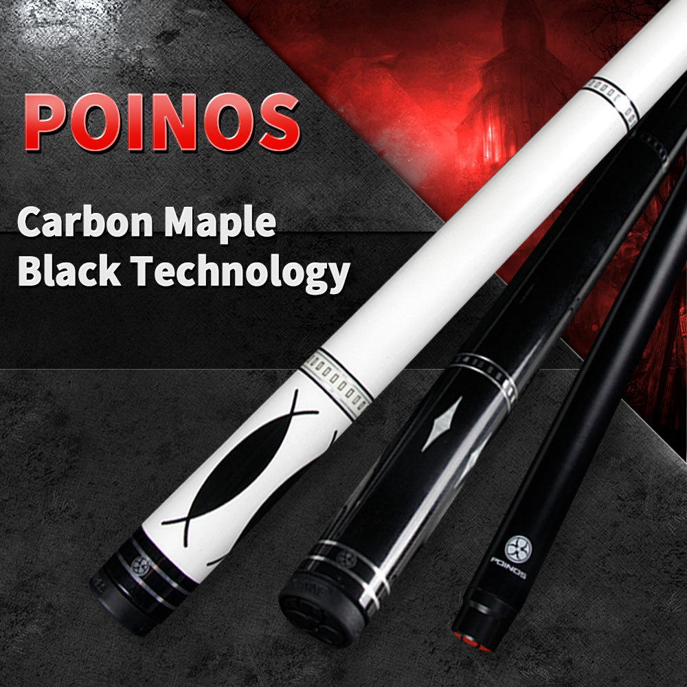 POINOS Pool Cue Carbon Fiber Pool Cue Stick Maple Shaft 10.8/11.8/13mm ...