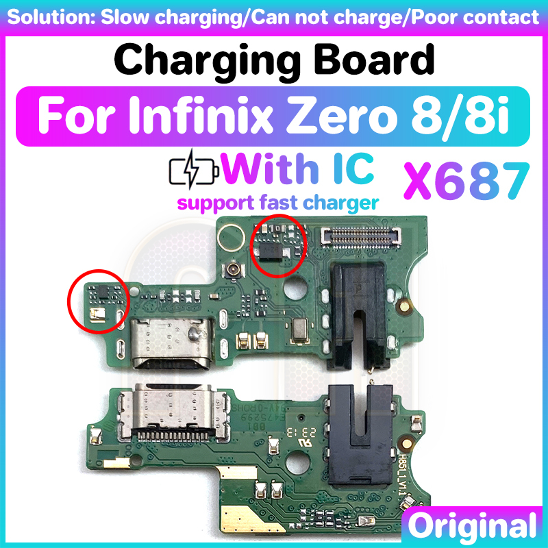 USB Charging charger port board for Infinix zero 8 8i 8 i X687 with IC ...