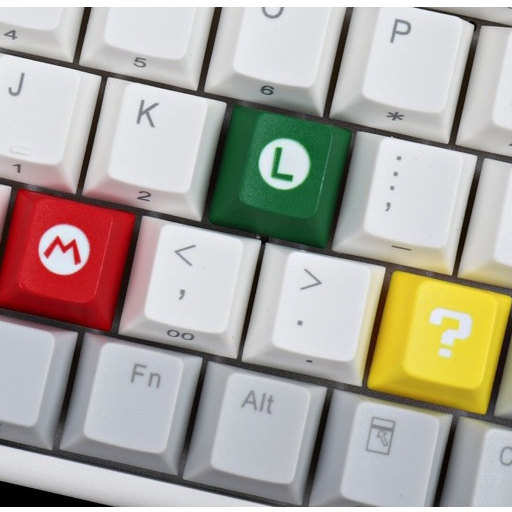 Mario PBT Keycap Sublimation Cartoon Anime Game Unique Keycap 4pcs ...