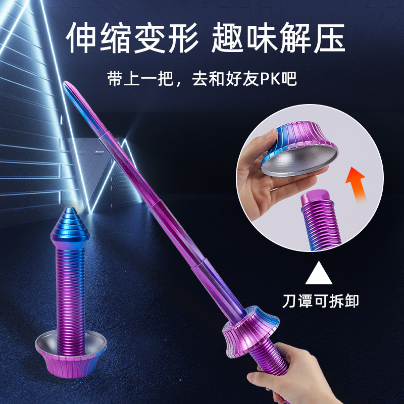 3d rainbow spiral wand rotating collapsible telescopic toy spoof ...