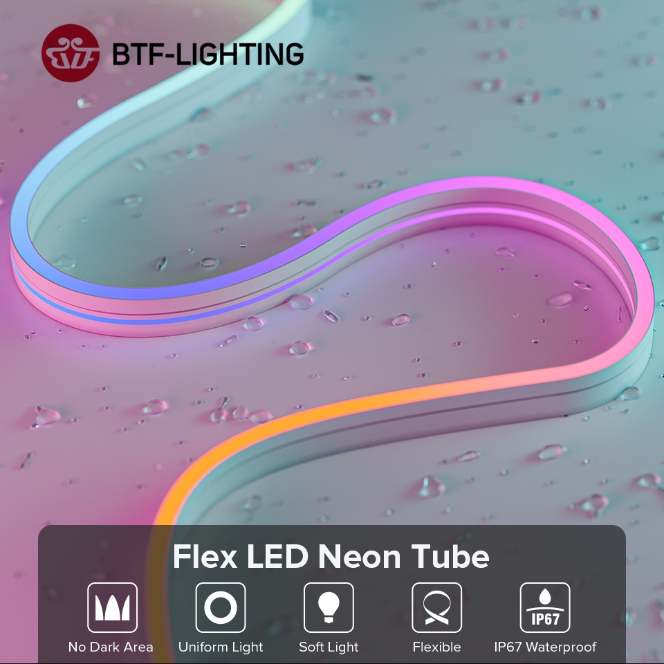 Neon tube side light, silicone soft light tube 1m-5m IP67 waterproof ...