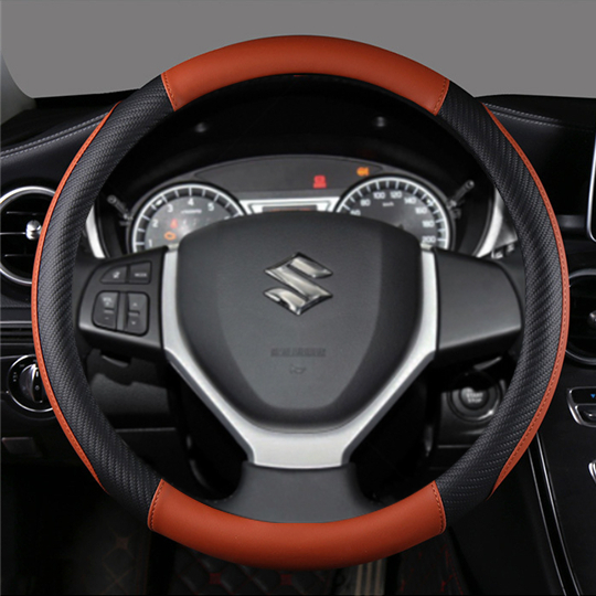 Leather Car Steering Wheel Cover 38CM for Suzuki Swift Grand Vitara ...