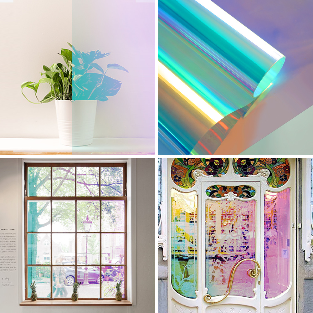 Chameleon Dichroic Building Glass Window Tint UV Holographic Clear ...