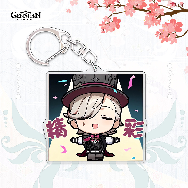 Furina Genshin impact keychain Navia Wriothesley Neuvillette acrylic ...