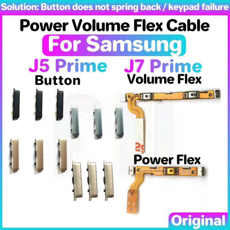 For Samsung J5 J7 Prime G570 G610 Power volume button flex Side key ...