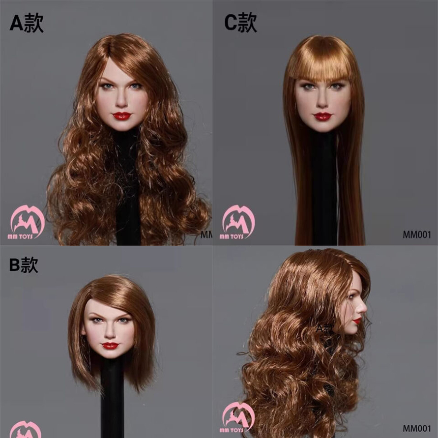 1/6 European Beauty Star Singer Head Sculpt Fit 12inch Female PH Action ...