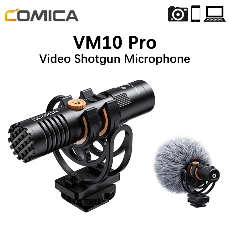 Comica VM10 Pro Camera Microphone with Shock Mount, Gain Control and ...