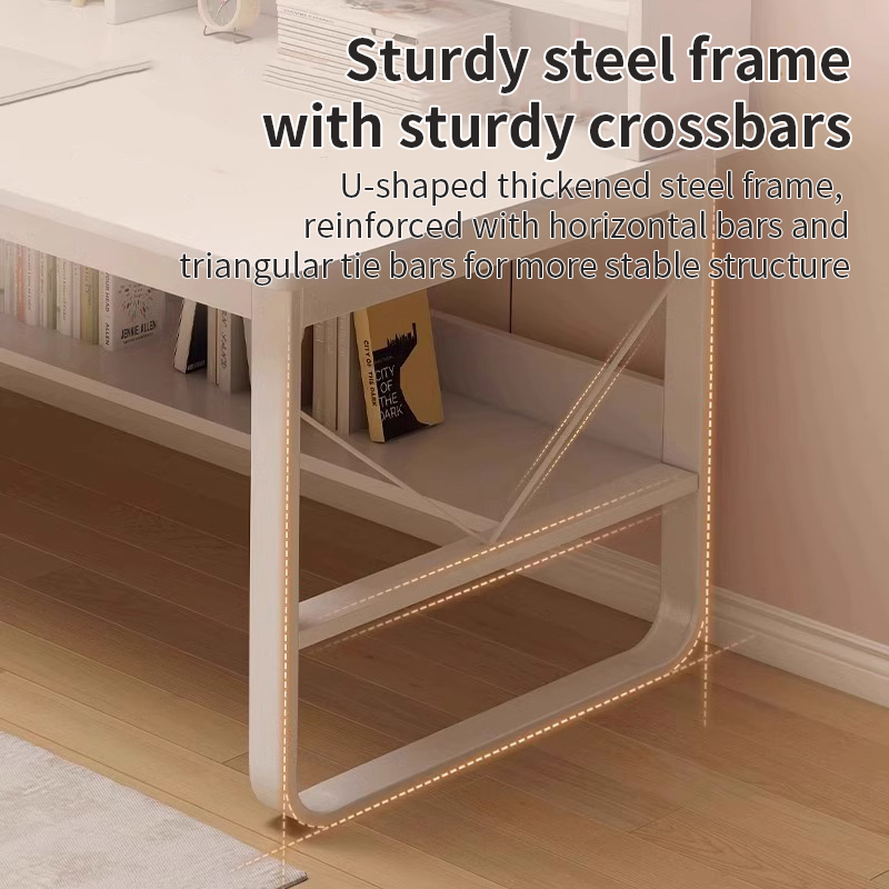 Support COD 】Computer Table office table with Drawer computer table Desk Bookcase study table ...