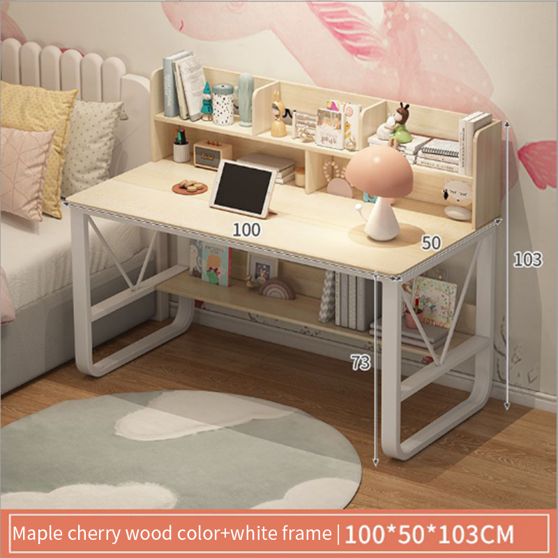 Support COD 】Computer Table office table with Drawer computer table Desk Bookcase study table ...