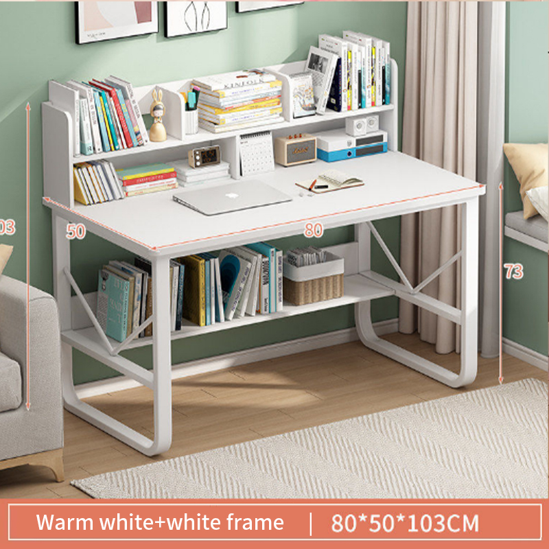 Support COD 】Computer Table office table with Drawer computer table Desk Bookcase study table ...