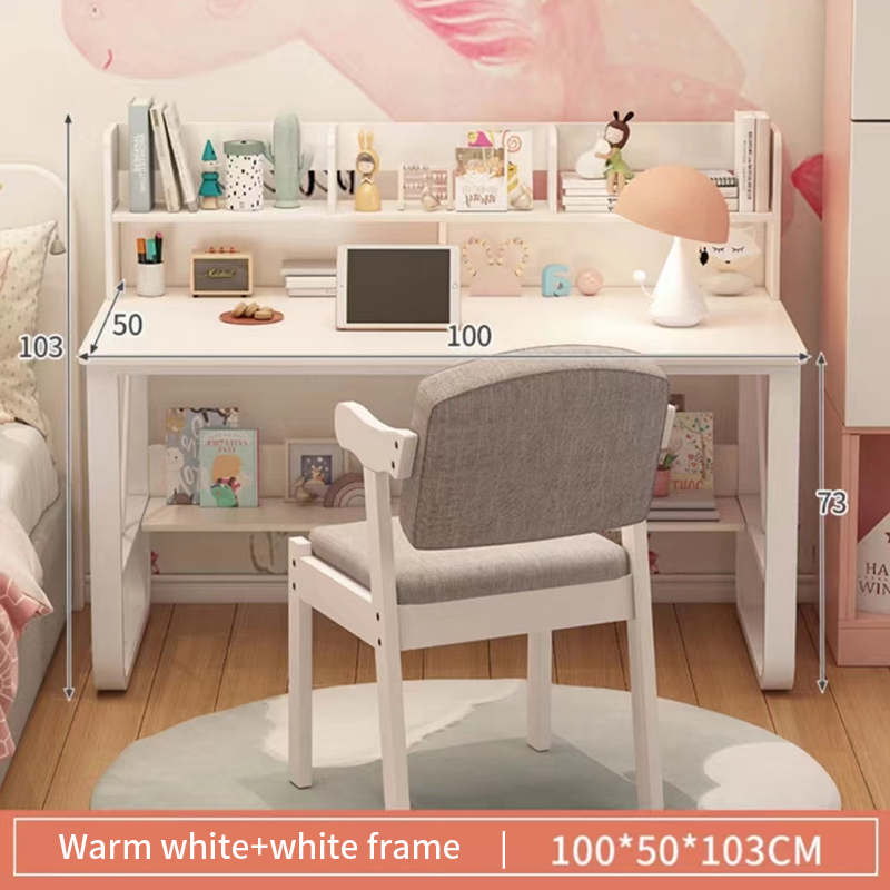 Support COD 】Computer Table office table with Drawer computer table Desk Bookcase study table ...