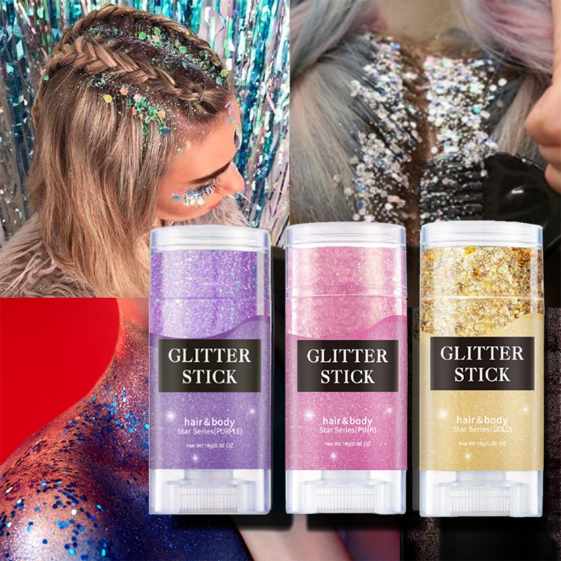 Glitter Stick Waterproof Long-lasting Halloween Christmas Sequins ...