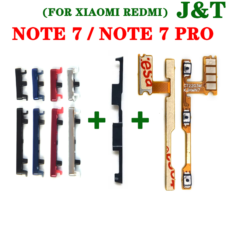 On off Power Volume Button Flex For xiaomi Redmi Note7 Note 7 Pro Up Down Side Buttons Ribbon ...