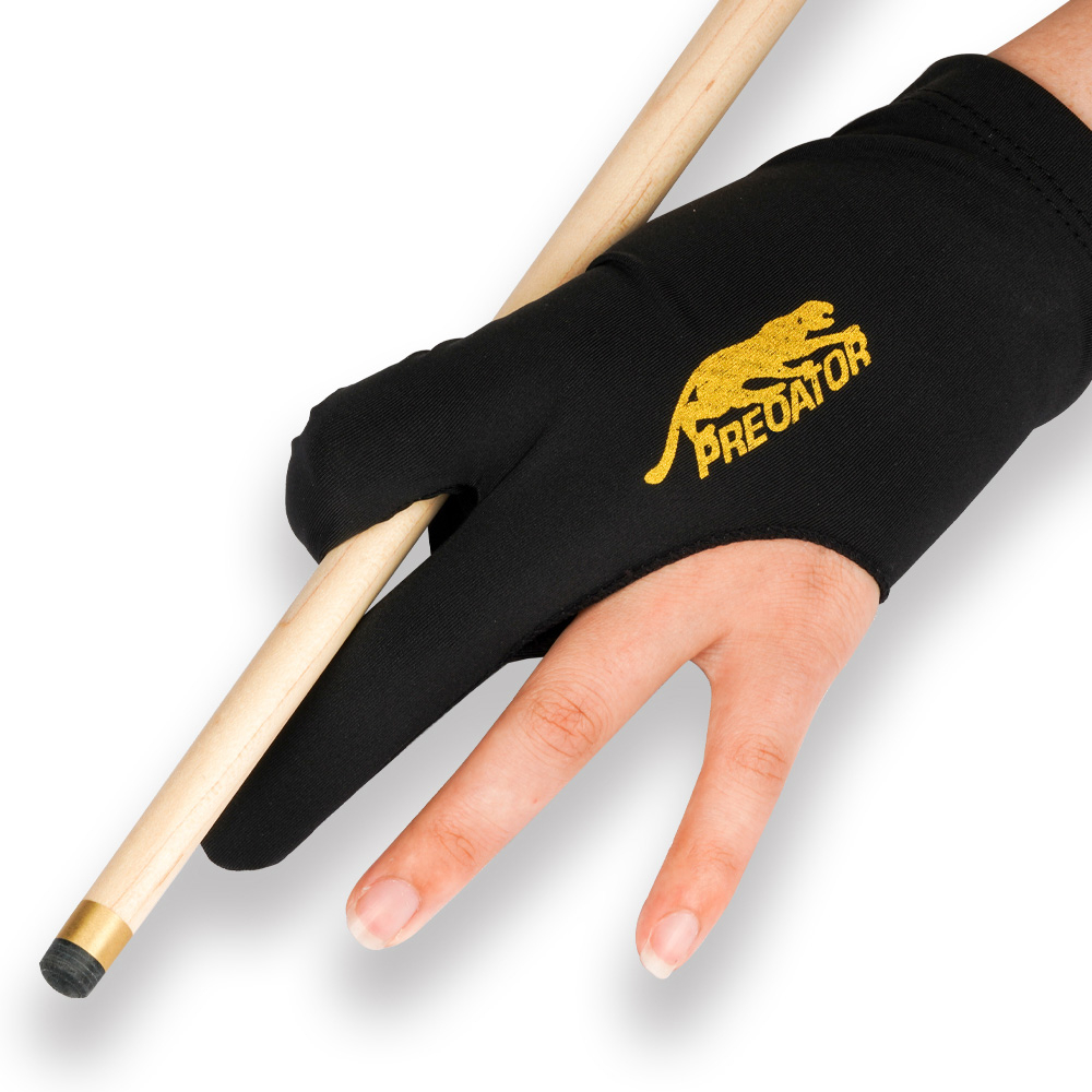PREDATOR Billiard Pool Gloves Left Hand Lycra Fabric Black Professional ...