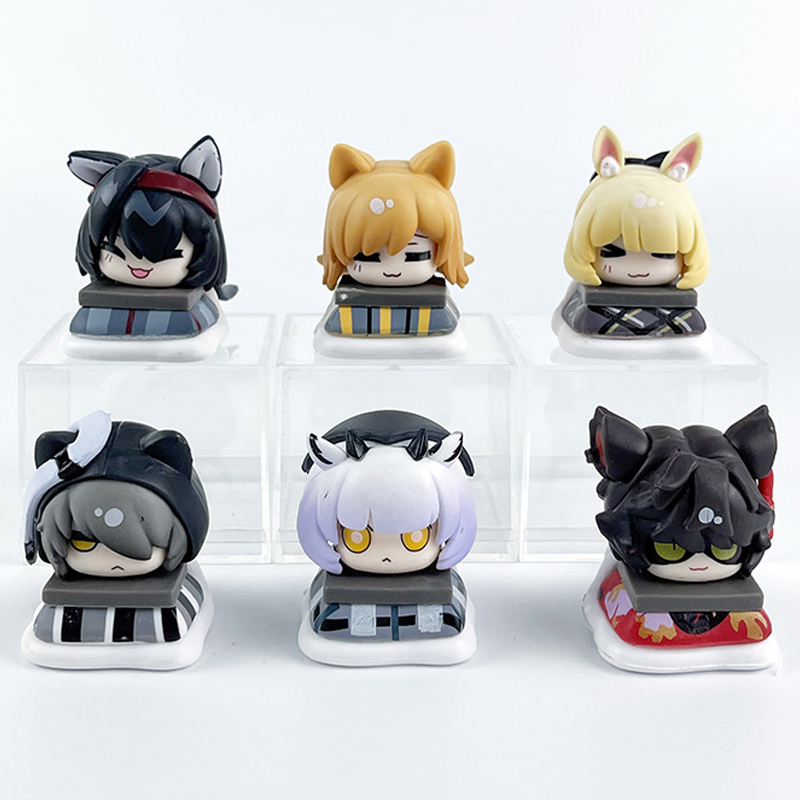 6Pcs/Set 4.5-5cm Anime Arknights Foot-warmer Series PVC Figure ...
