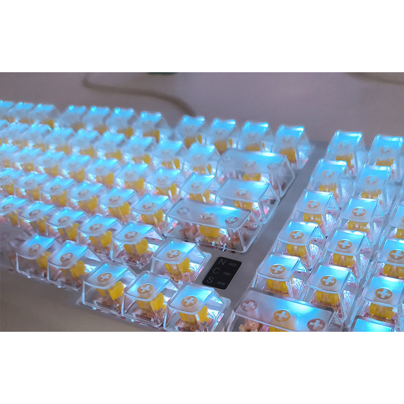 132 Keys OEM Profile Crystal Transparent Frosted Keycaps For MX Switch ...