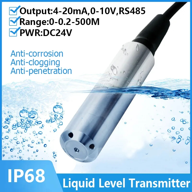 Liquid Level Transmitt 4-20mA 0-5V 0-10V RS485 Output Water Level ...