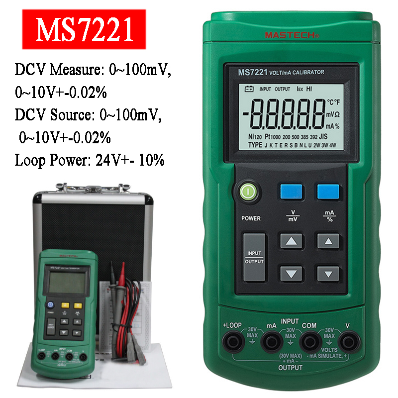 ZumTek MASTECH MS7221 Volt/mA Source Voltage Current Calibrator Meter Output Step DC 0-10V 0 ...