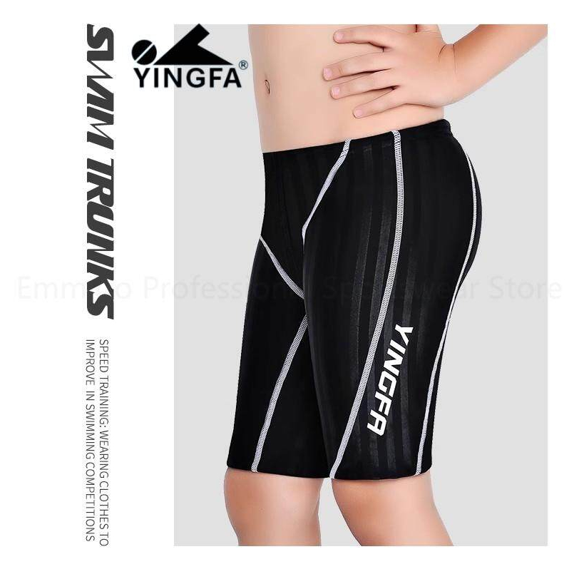 YINGFA Boy Training Swimming Trunk FINA Approved Swimsuit Sharkskin ...