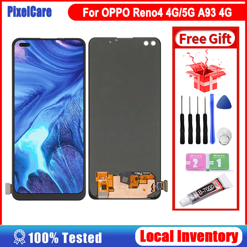 Pixelcare LCD Compatible For Oppo Reno4 4G/5G CPH2113 CPH2091 A93 4G LCD Screen Display Touch ...