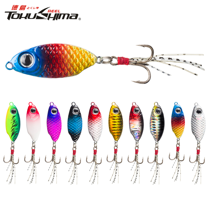 1Pcs 7/10/15/20g Jigging Bait 10 Colors 3D Eyes Casting Bait Metal ...