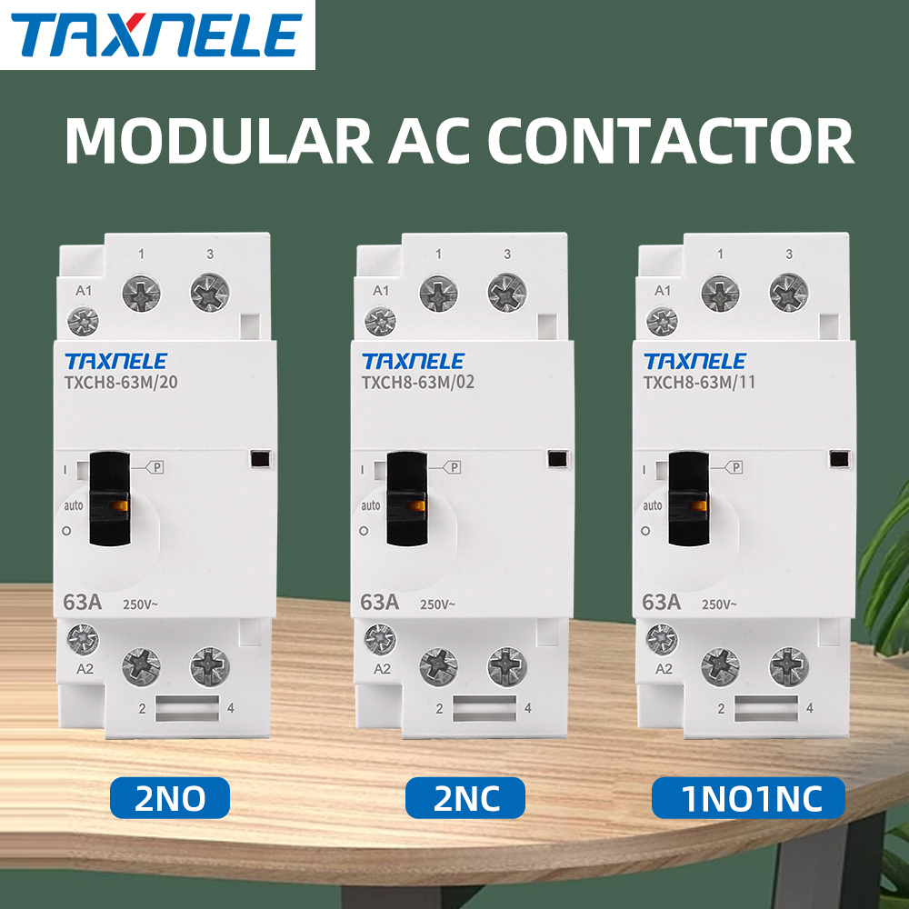 32a 63A 220V Din rail Household 2P ac Modular Manual contactor with ...