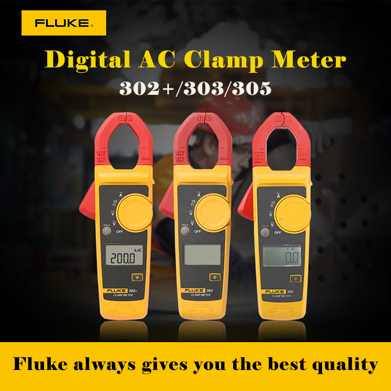 Fluke 305 303 302 Plus Clamp Meter Professional Digital Pliers Ammeter ...