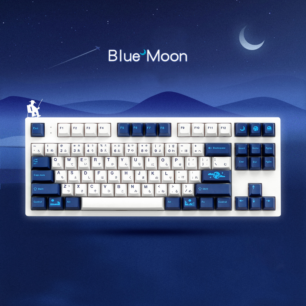 134 Keys GMK Blue Moon Keycaps Cherry Profile PBT Dye Sublimation ...