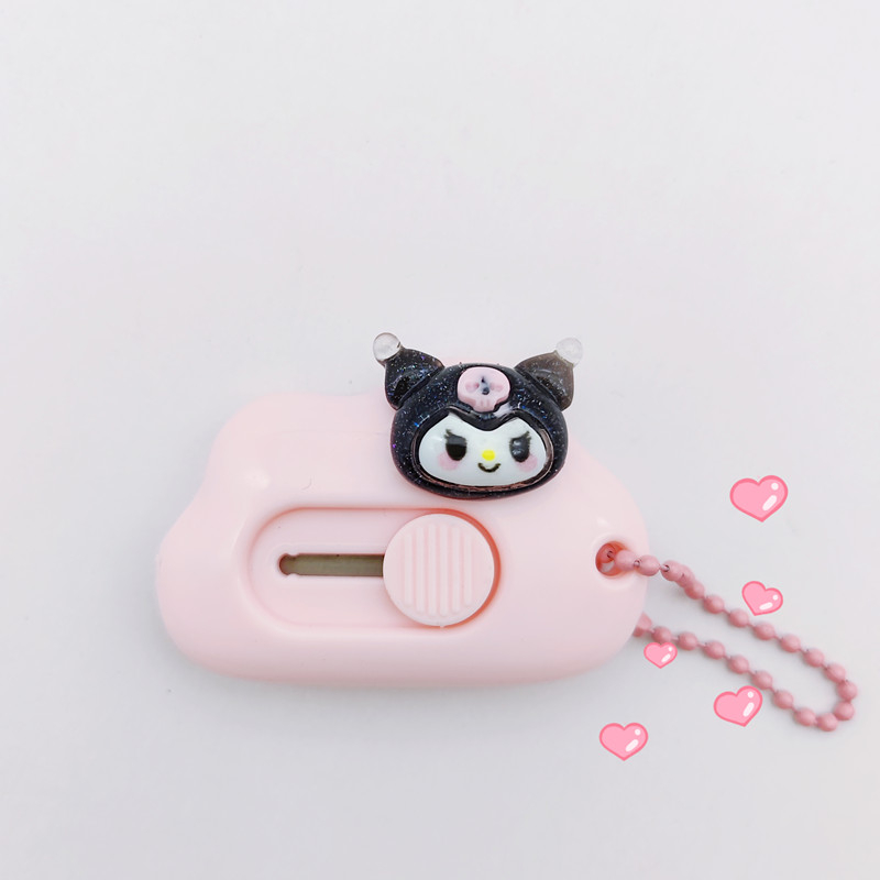 Cute Cartoon Sanrio Mini Cloud Parcel Cutter Kuromi Retractable knife ...