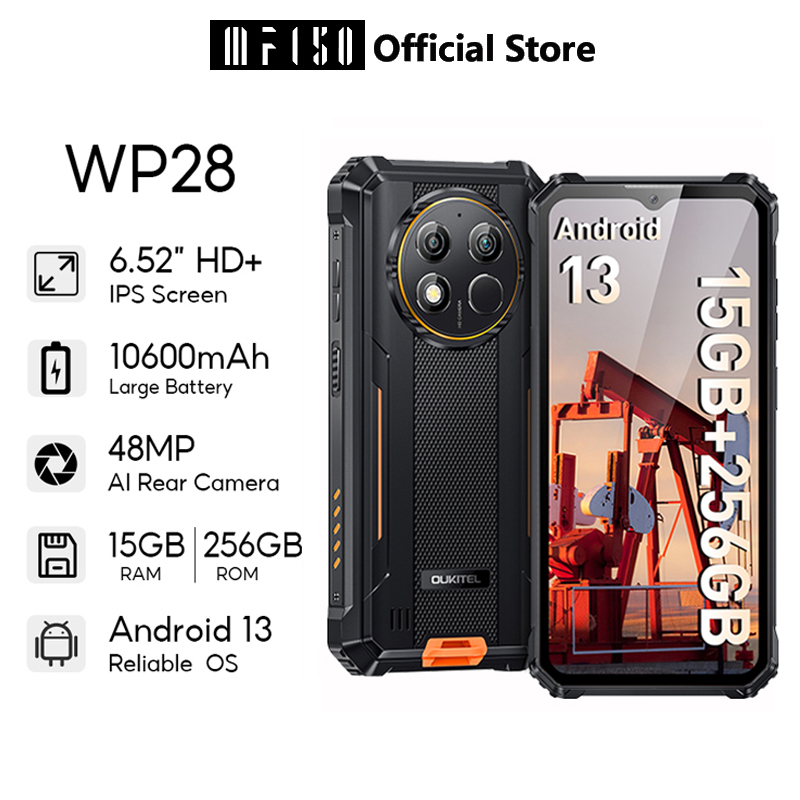 IIIF150 Oukitel WP28 Rugged Smartphone 6.52‘' HD+ 10600mAh 15GB+256GB ...